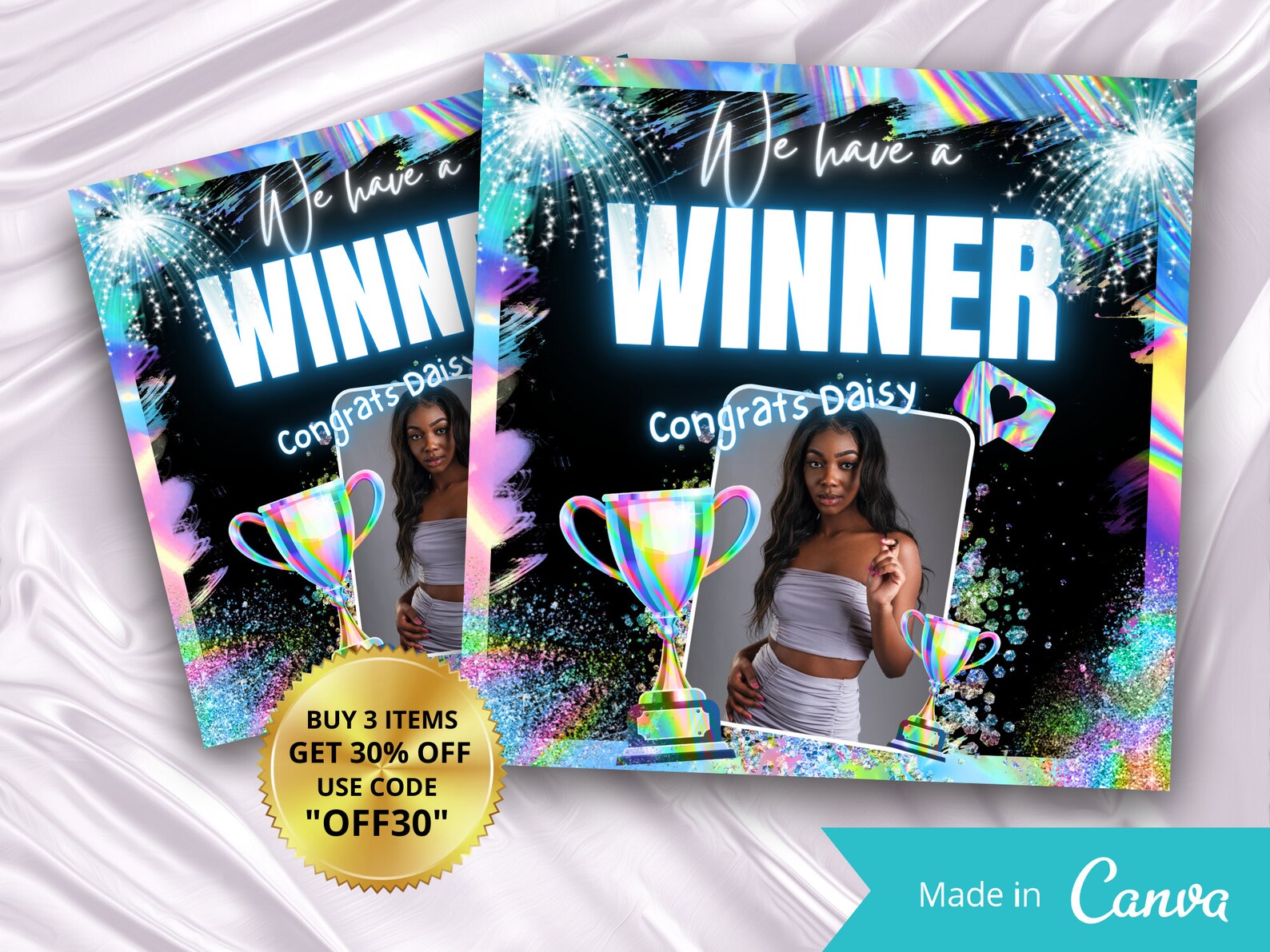 Giveaway Winner Flyer Giveaway Flyer Raffle Flyer Boutique - Etsy