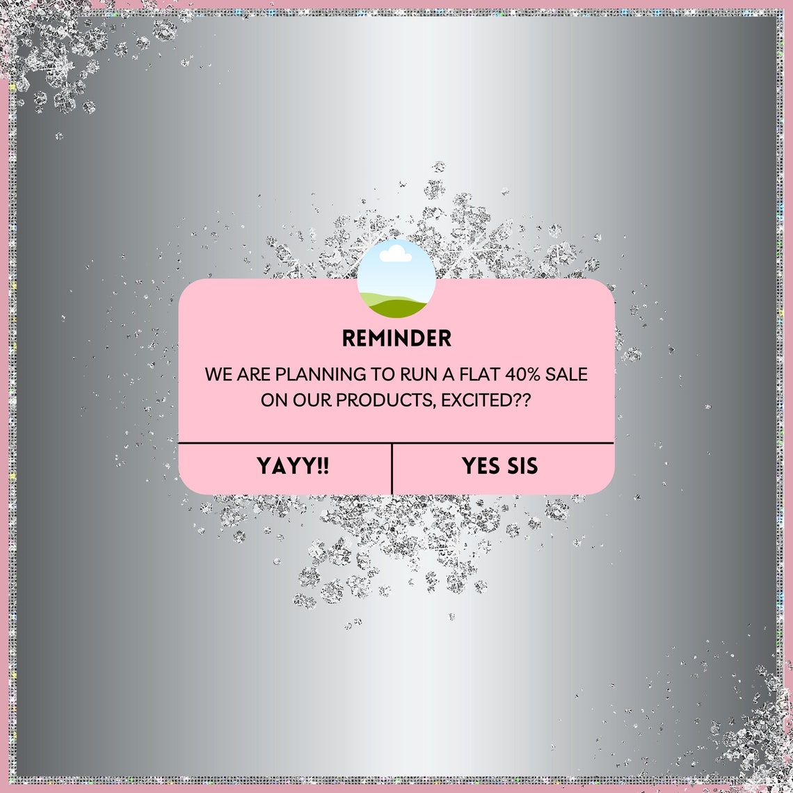 Reminder Flyer Notification Flyer for Instagram Instagram - Etsy