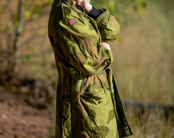 Norwegian Army Twill Old Gen Retro Jacket Parka M98 Camouflage Military ...