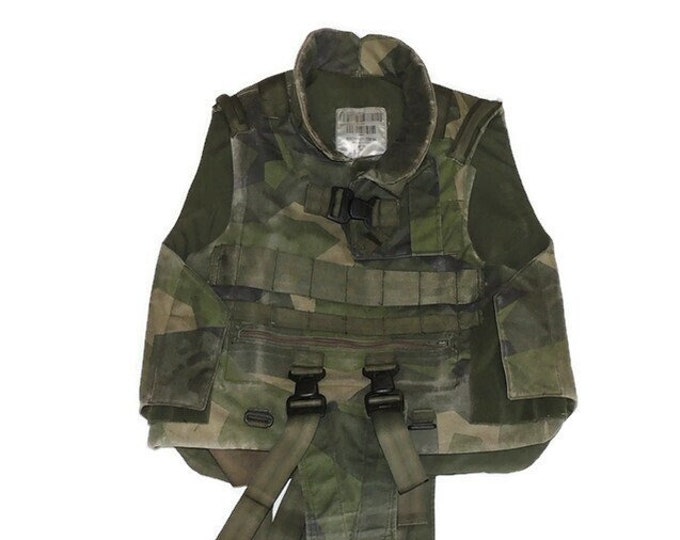 Swedish Army M90 Flak Vest Plate Carrier Issued Size Medium Rare ...