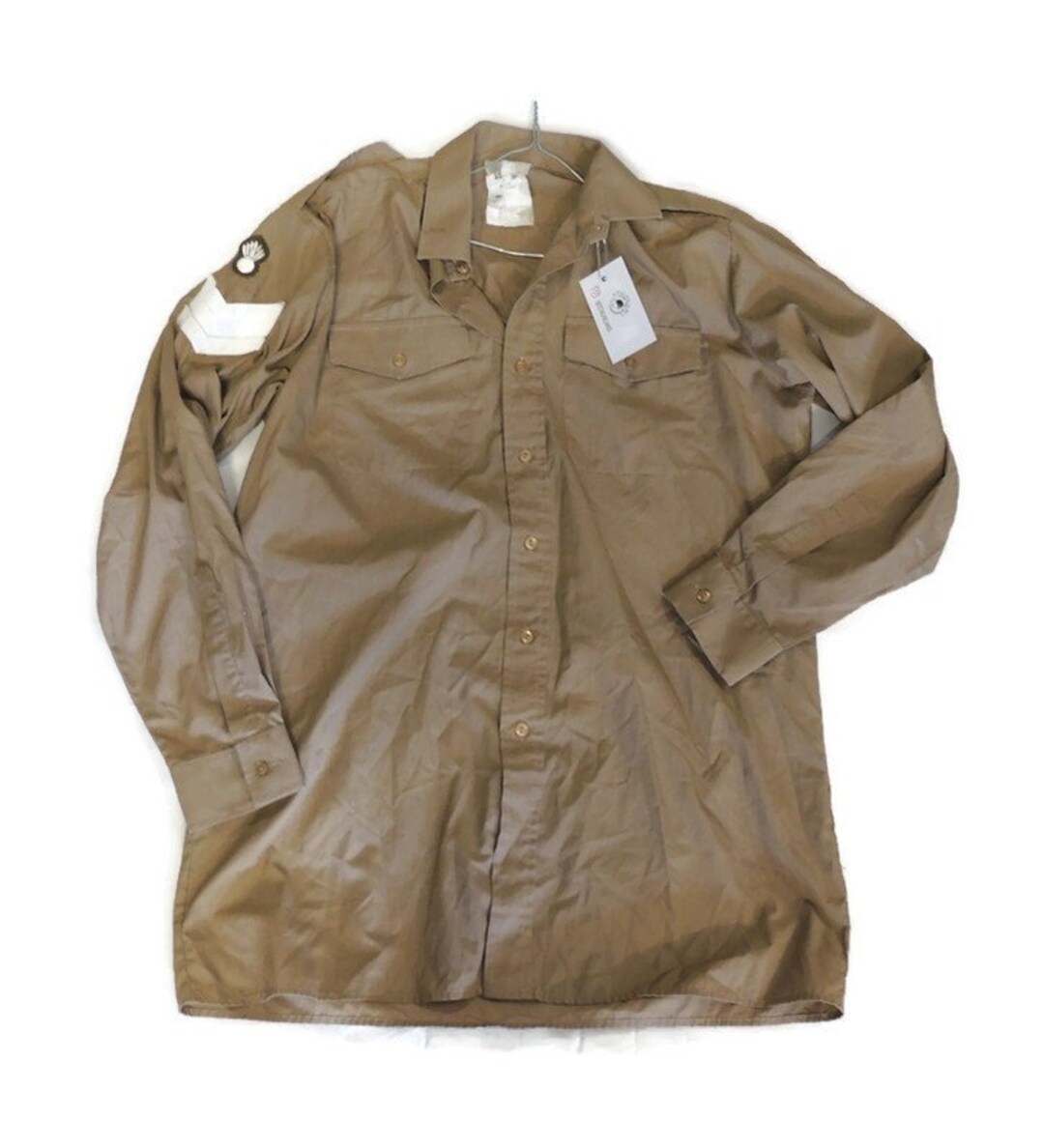 British Army Issued Barracks Buttondown Shirt With Insygnia 38 Collar ...