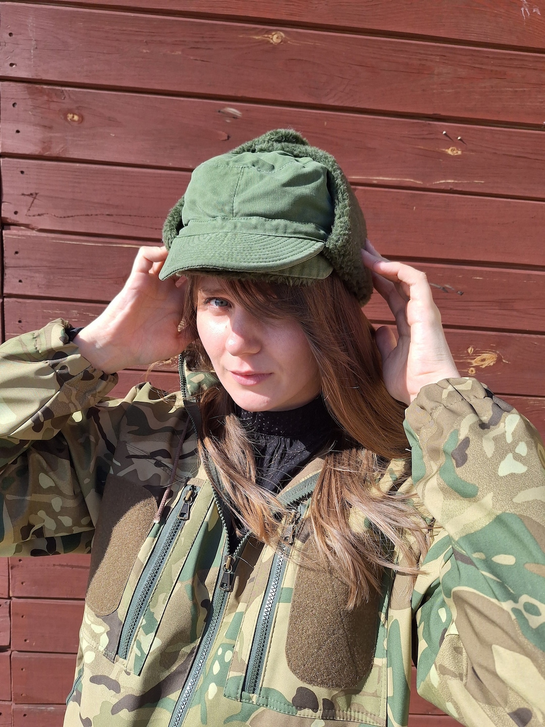 80s Swedish Insulated Cold Weather Field Hat Service Green Size 60 - Etsy