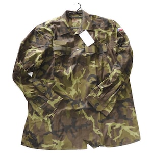 Czech Army Field Shirt in Vz95 Woodland Camouflage New Buttondown - Etsy