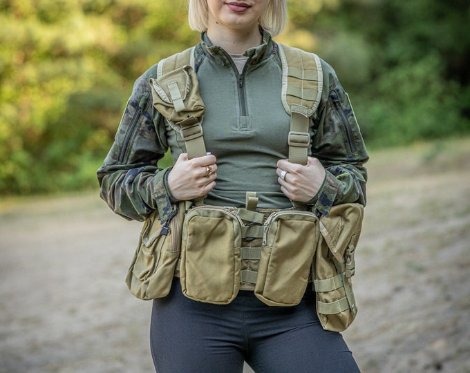 Tactical Tailor Chest Rig Set Like New With Pouches Full Battle Harnes ...