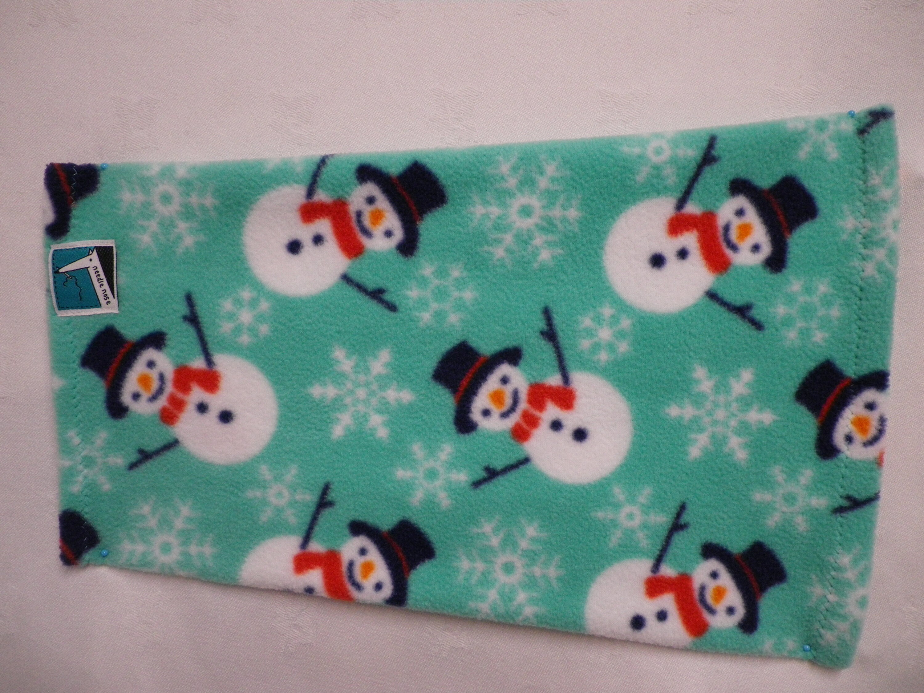 Whippet Snood (with Leadhole) in Cosy Jade Happy Snowman Design Polar ...