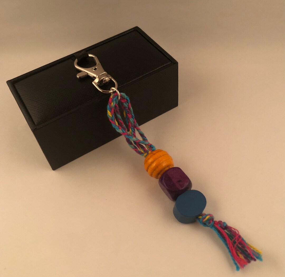 Woven Keychains With Bead Accents Multiple Options Available - Etsy