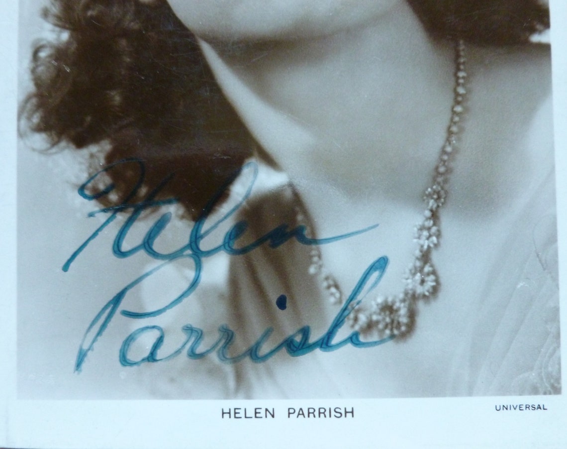 Helen Parrish autograph signed photo 3.5 x 5.5 inches Golden | Etsy
