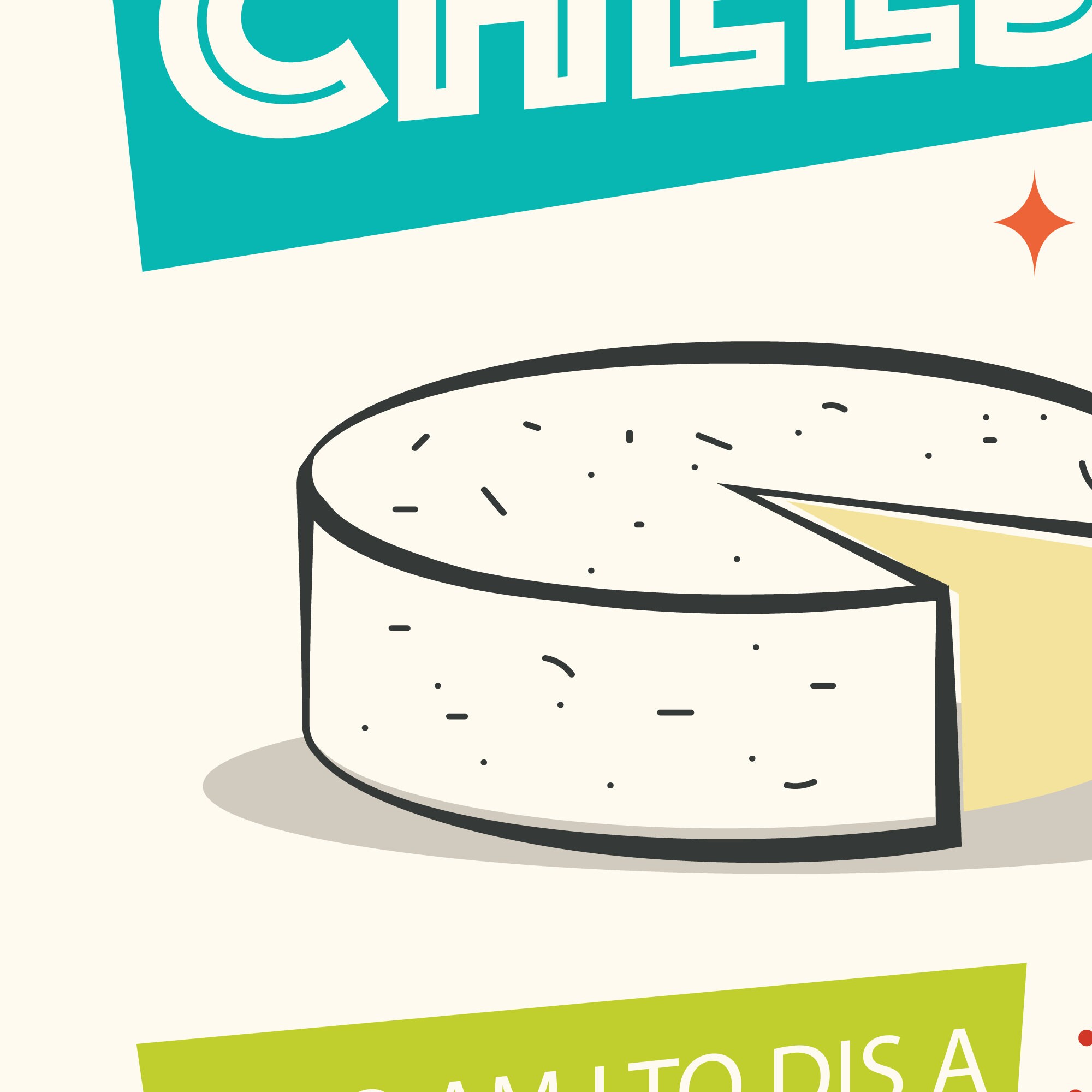 Retro Cheese Art Print: Mid-century Modern Kitchen (digital Download ...
