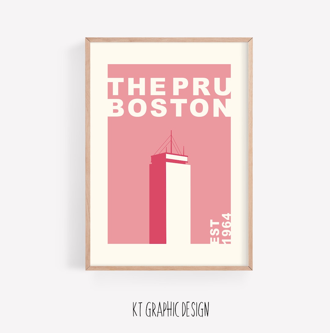 Boston Prudential Building Retro Wall Art the Pru Architecture Art ...