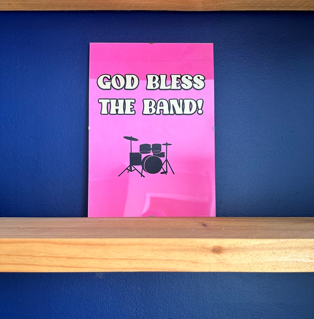 God Bless the Band Clip Frame Signage Music Print - Etsy