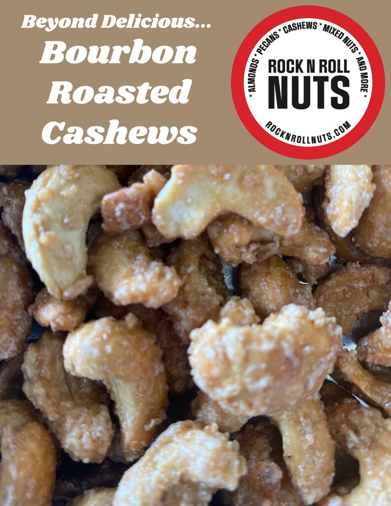 Bourbon Roasted Cashews Roasted Nuts Candied Nuts Snack Food Gift Grad ...