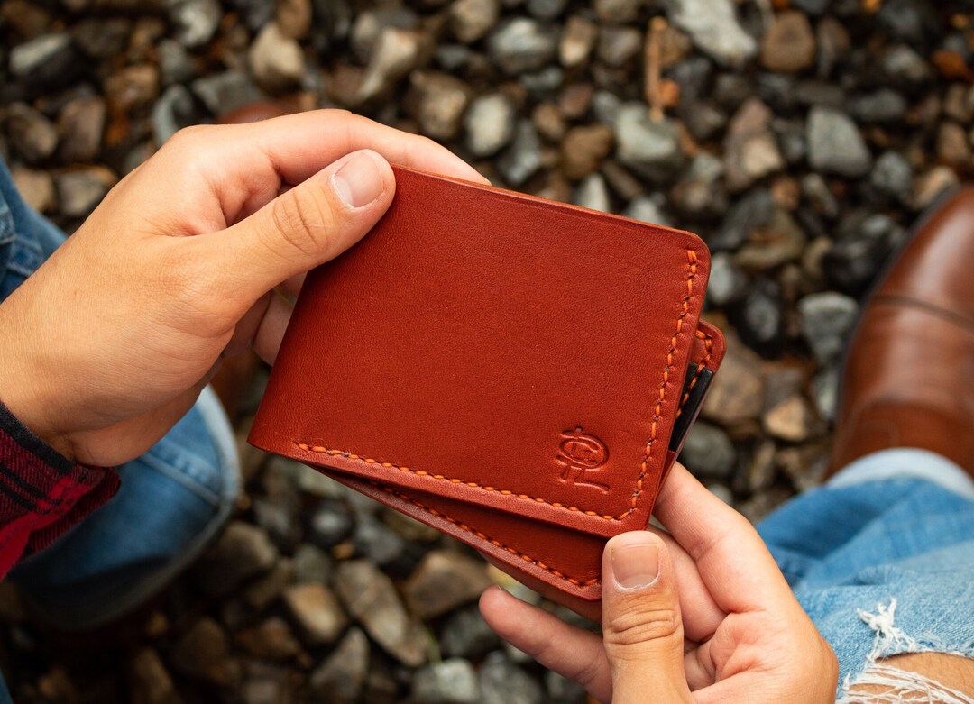 The Max Mens Minimalist Bill Fold Wallet english Bridle Wickett & Craig ...