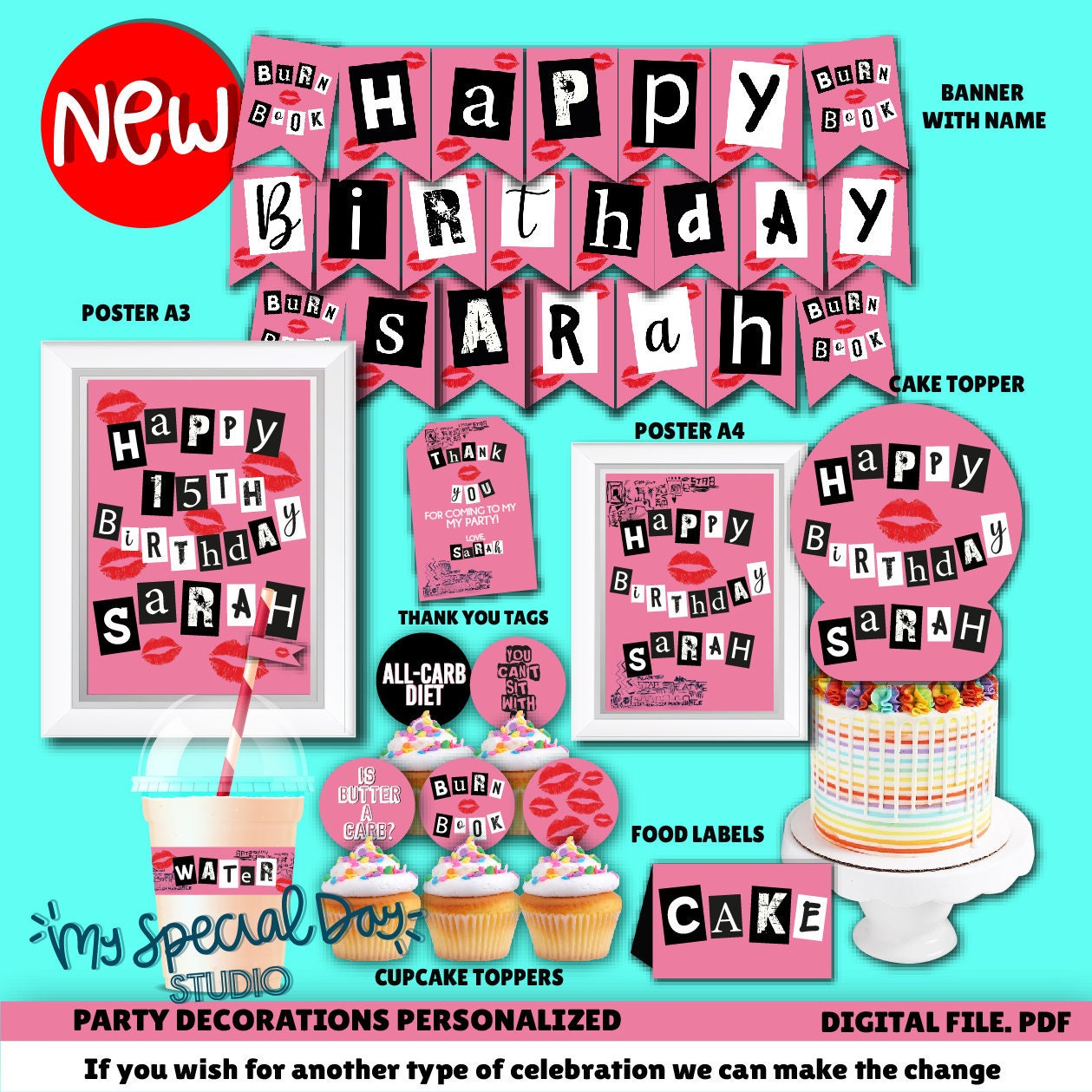 Mean Girls Party Mean Girls Party Decorations Mean Girls Etsy