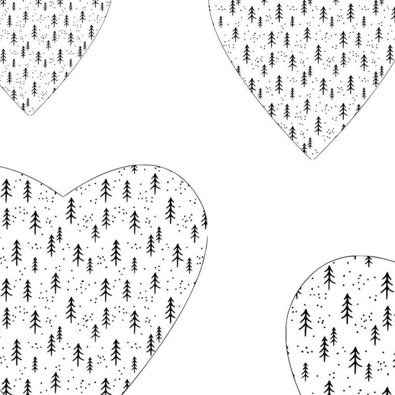 Multi Hoop Sized Forest Heart Embroidery Stick and Stitch Pattern, PDF ...