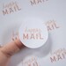Boho Happy Mail Small Business Label Sticker for Letter Packaging ...