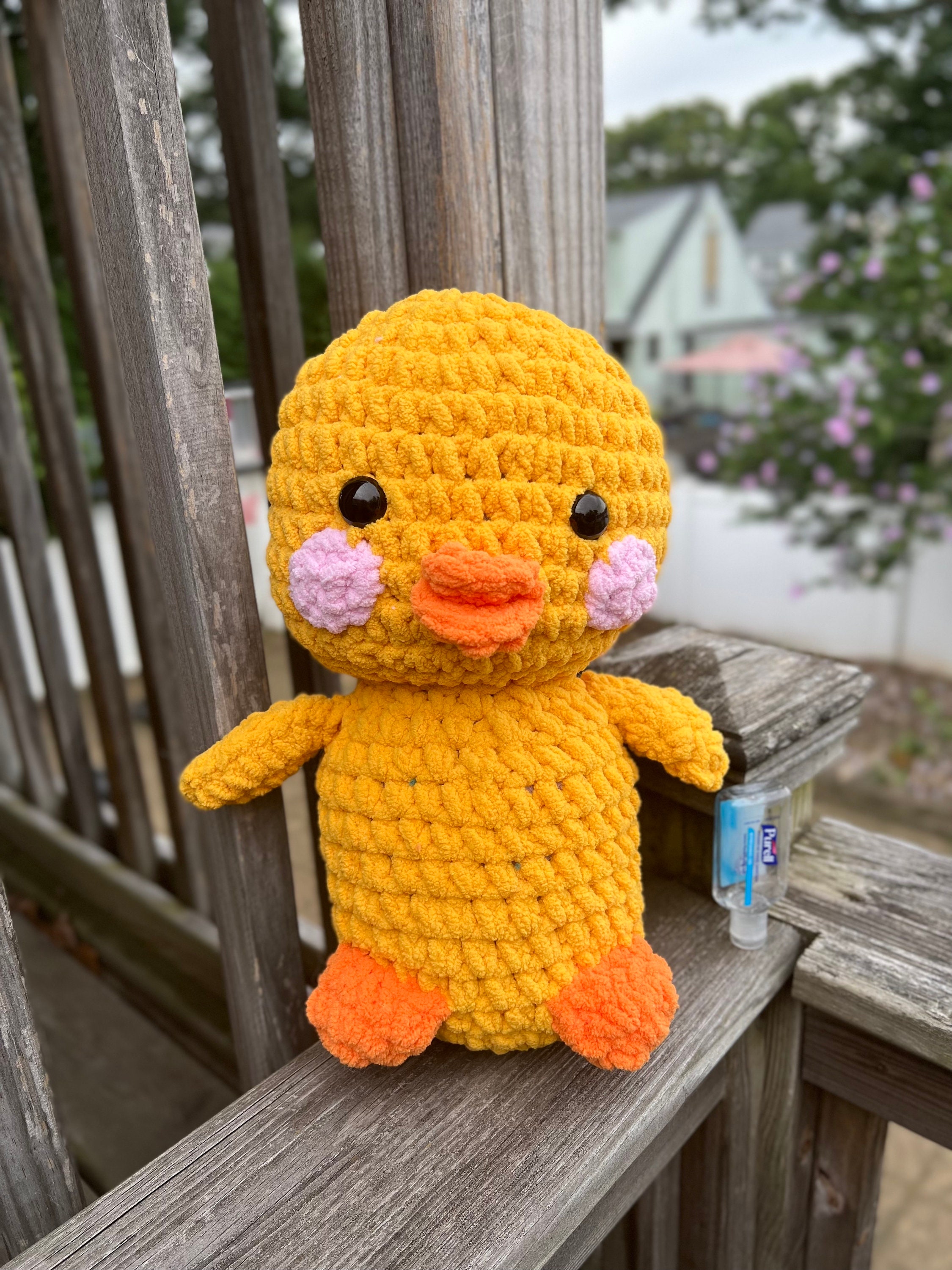 Mr Quacky Duck Amigurumi Crochet Plushie With Frog Friend - Etsy
