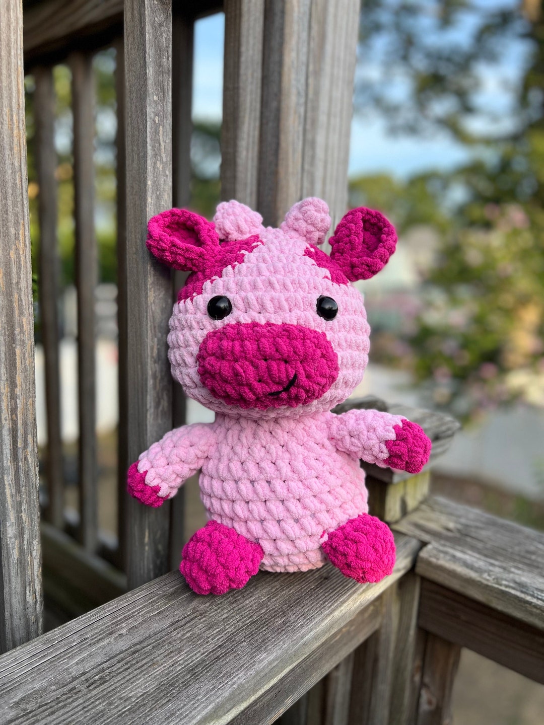 Raspberry the Cow Plushie Crochet Gift Amigurumi - Etsy