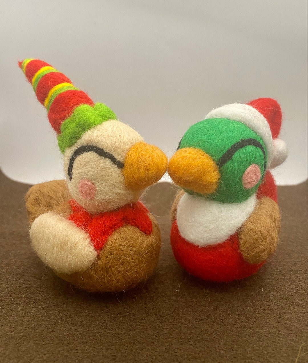 Felted Ducks,santa and Elf Duo, Cute Festive Ducks,perfect Gift. - Etsy
