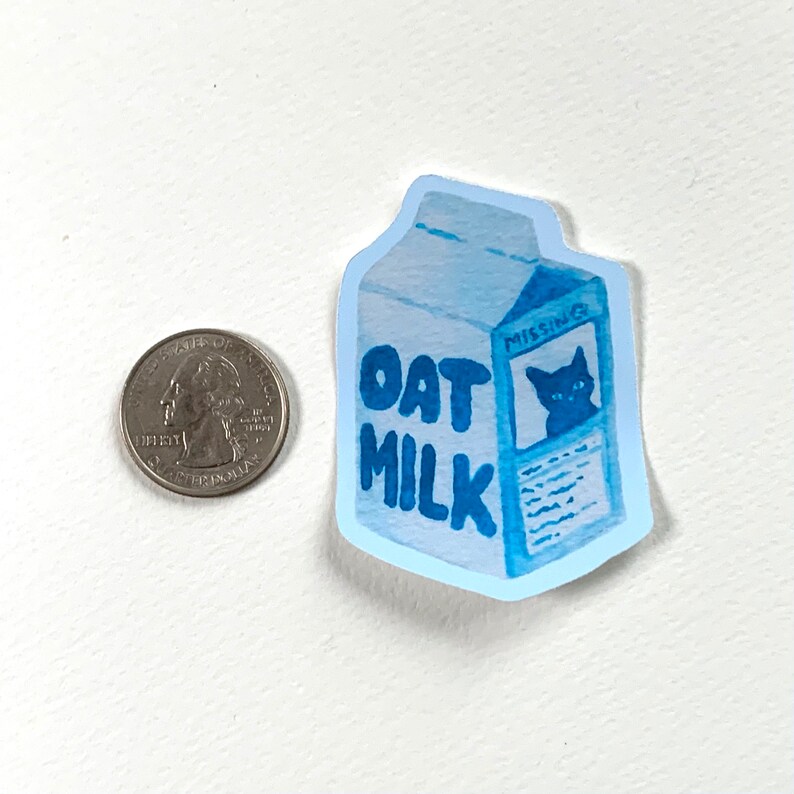 Oat Milk Sticker | Etsy