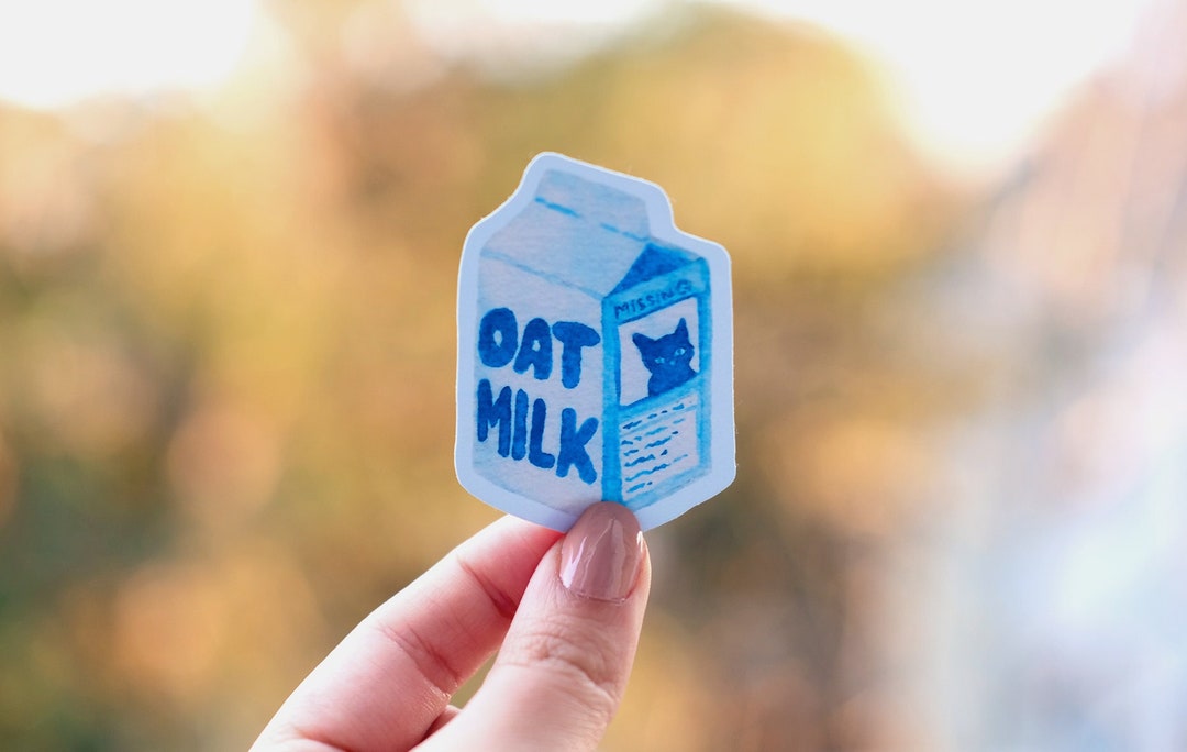 Oat Milk Sticker - Etsy