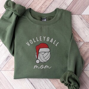 EMBROIDERED Volleyball Mom Sweatshirt, Christmas Volleyball Mom Sweater ...