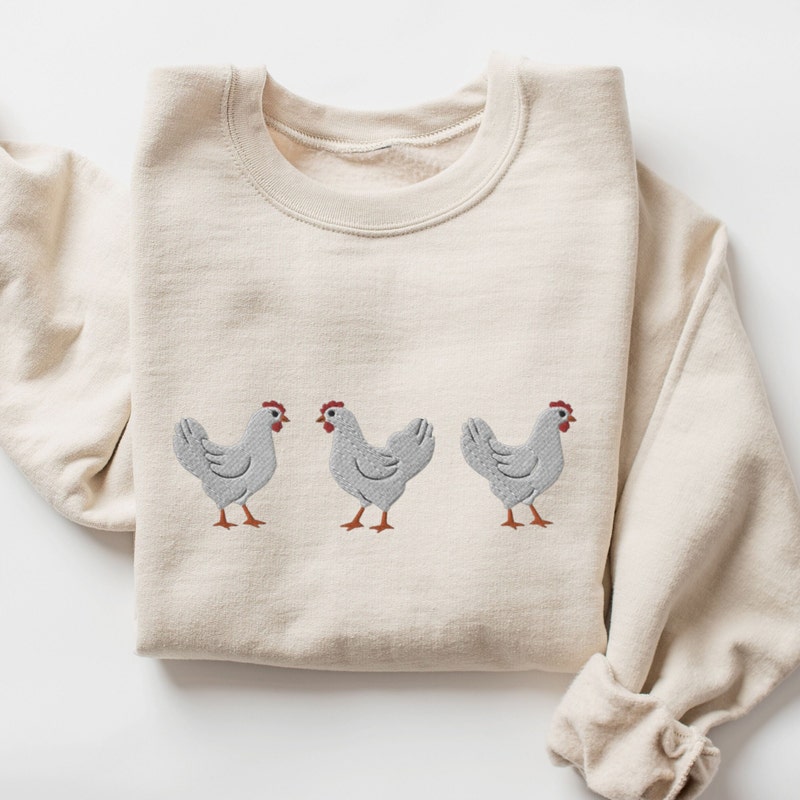 Embroidered Chicken - Etsy