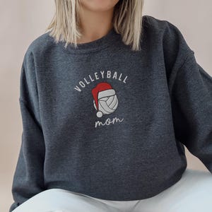 EMBROIDERED Volleyball Mom Sweatshirt, Christmas Volleyball Mom Sweater ...