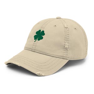 Four Leaf Clover Cap, 4 Leaf Clover Baseball Cap, Distressed 6 Panel ...