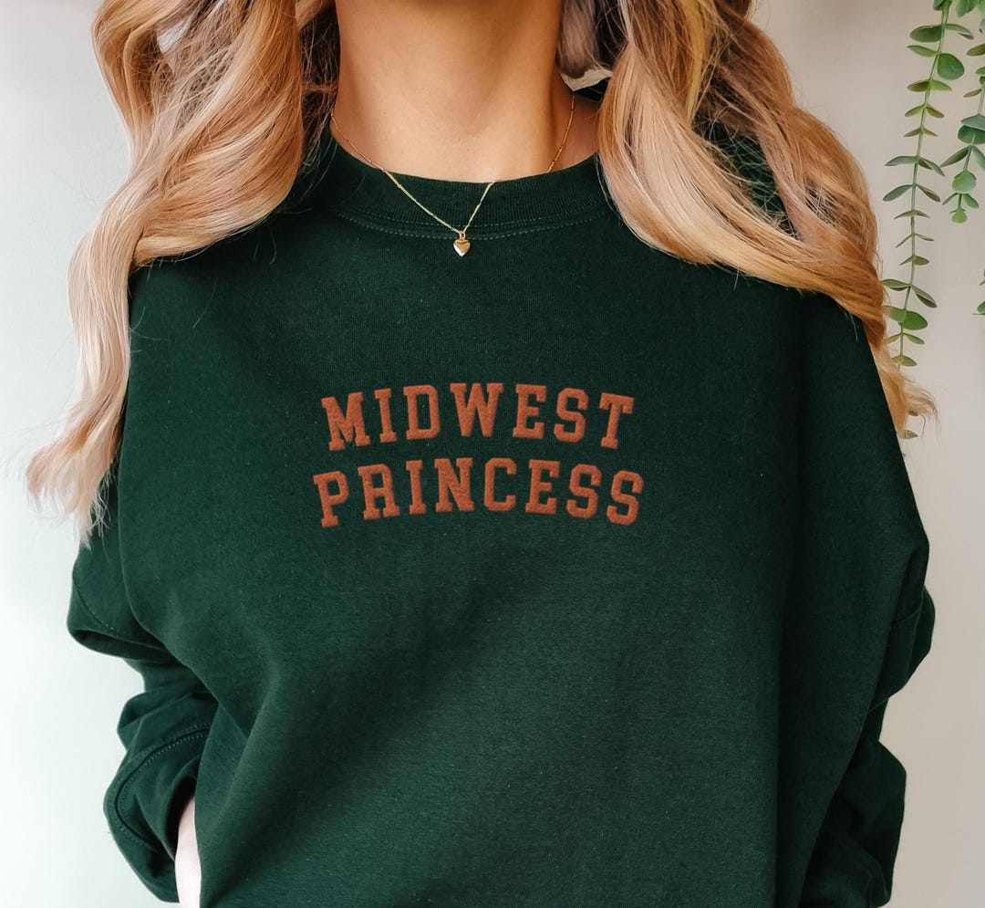 EMBROIDERED Midwest Princess Sweatshirt, Midwestern Sweater Crewneck ...