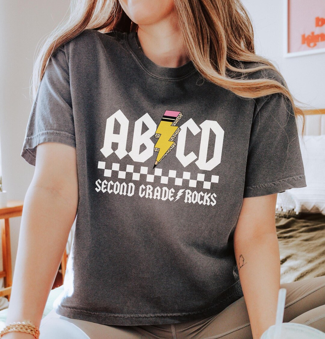 Second Grade Teacher Crop Top, 2nd Grade Teacher Comfort Colors Cropped ...