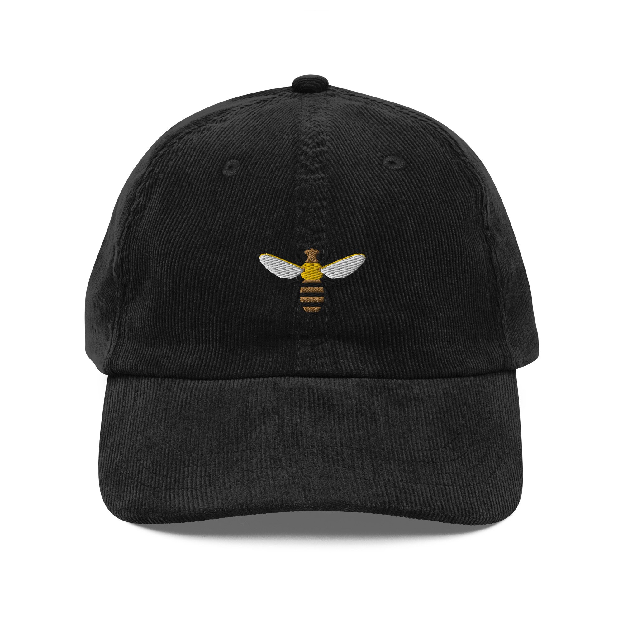 Bee Corduroy Cap Embroidered Bee Baseball Cap Bee Embroidery - Etsy