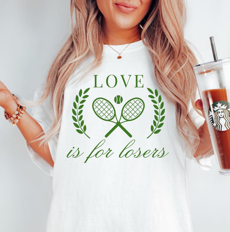Love is for Losers Shirt, Fun Tennis Comfort Colors Tshirt, Tennis Club ...
