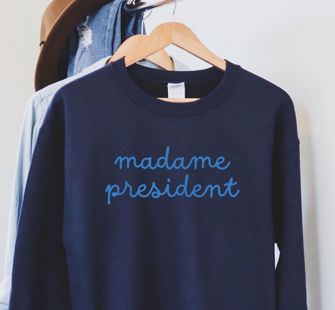 EMBROIDERED Madame President Sweatshirt, Kamala Harris Sweater ...