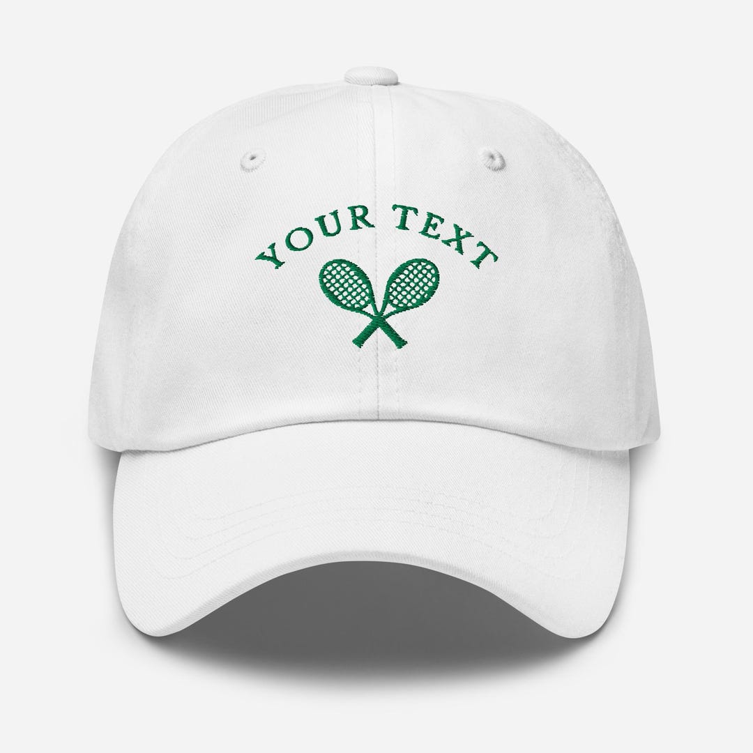 Custom Tennis Baseball Cap, Embroidered Personalized Tennis Dad Hat ...