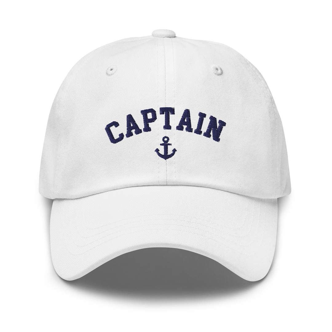 Captain Baseball Cap, Embroidered Anchor Dad Hat Gift for Sailor ...