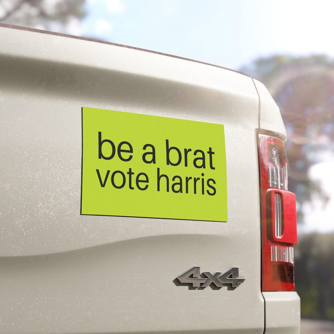 Kamala Harris / Tim Walz 2024 Brat Bumpin' That Bumper Sticker Magnet ...