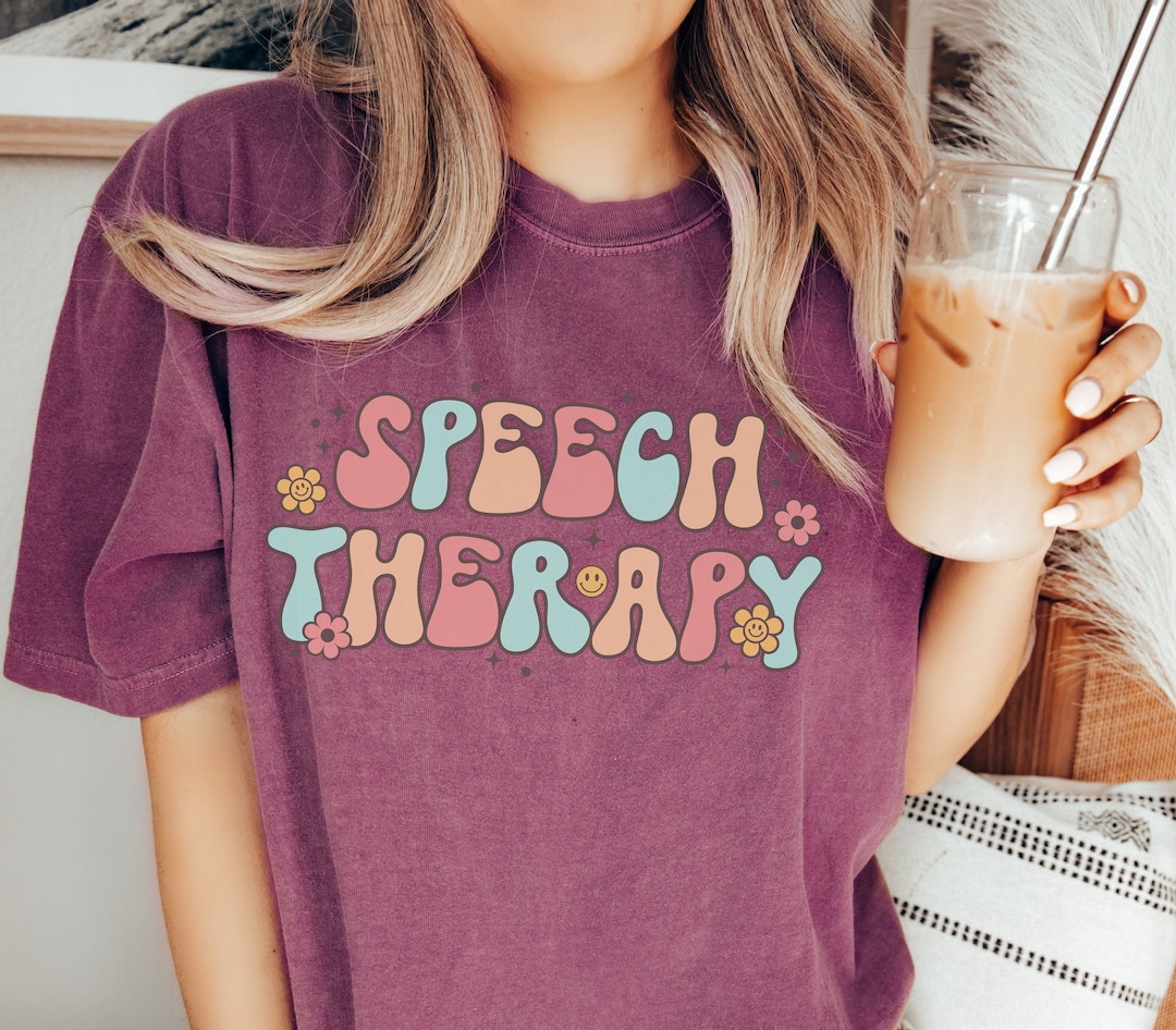 Cute Speech Therapy Shirts, Comfort Colors Neon SLP Tshirts, SLP Gifts ...