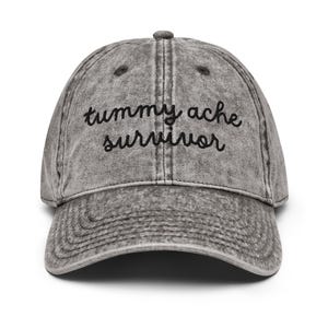 Tummy Ache Survivor Cap, Tummyache Survivor Vintage Baseball Cap, Funny ...
