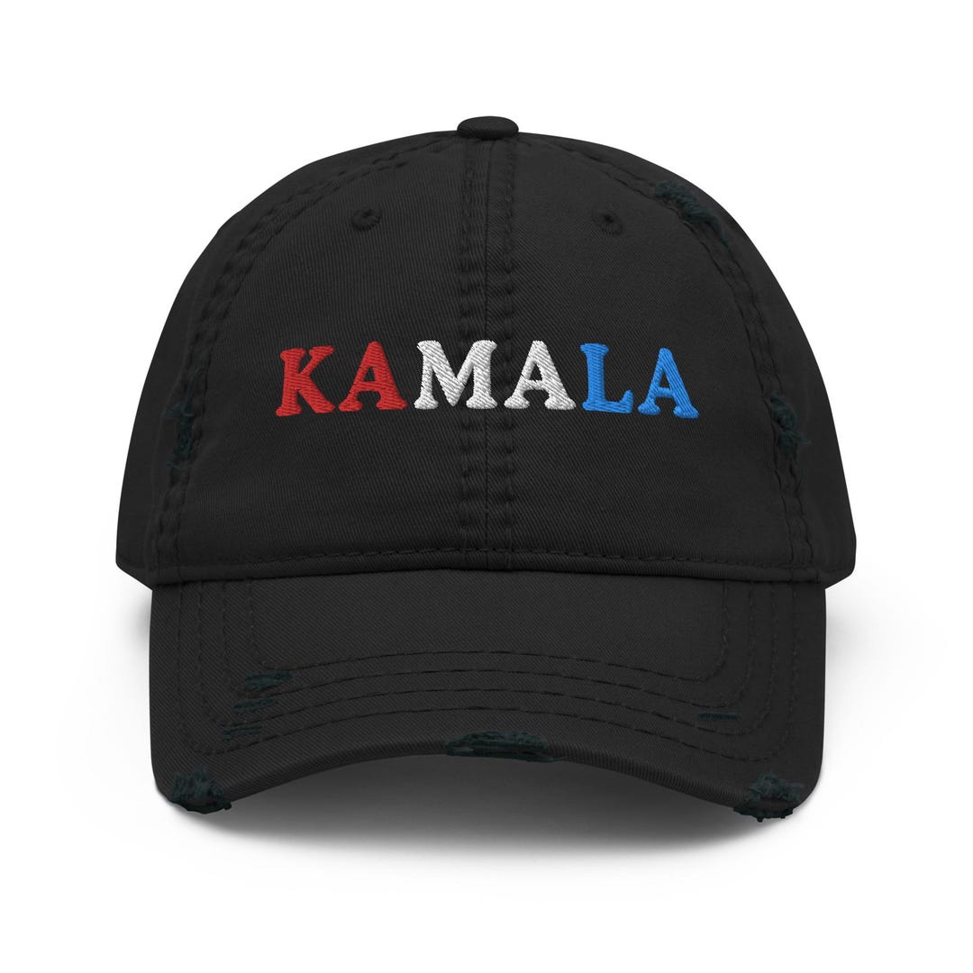 Kamala Distressed Cap, Kamala Harris for President 2024 6 Panel Hat ...