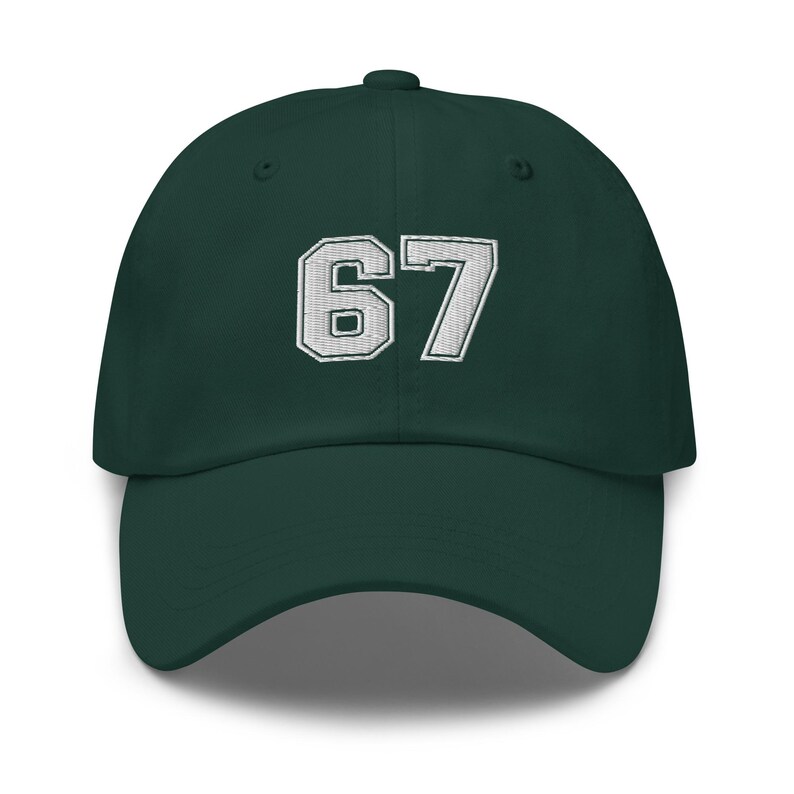6 7 Baseball Cap, Tiktok Viral Meme 67 Hat, 6 Panel Dad Hat, Trendy Six ...
