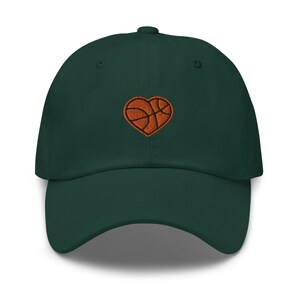 Embroidered Basketball Cap, Basketball Heart Baseball Cap, Embroidery ...