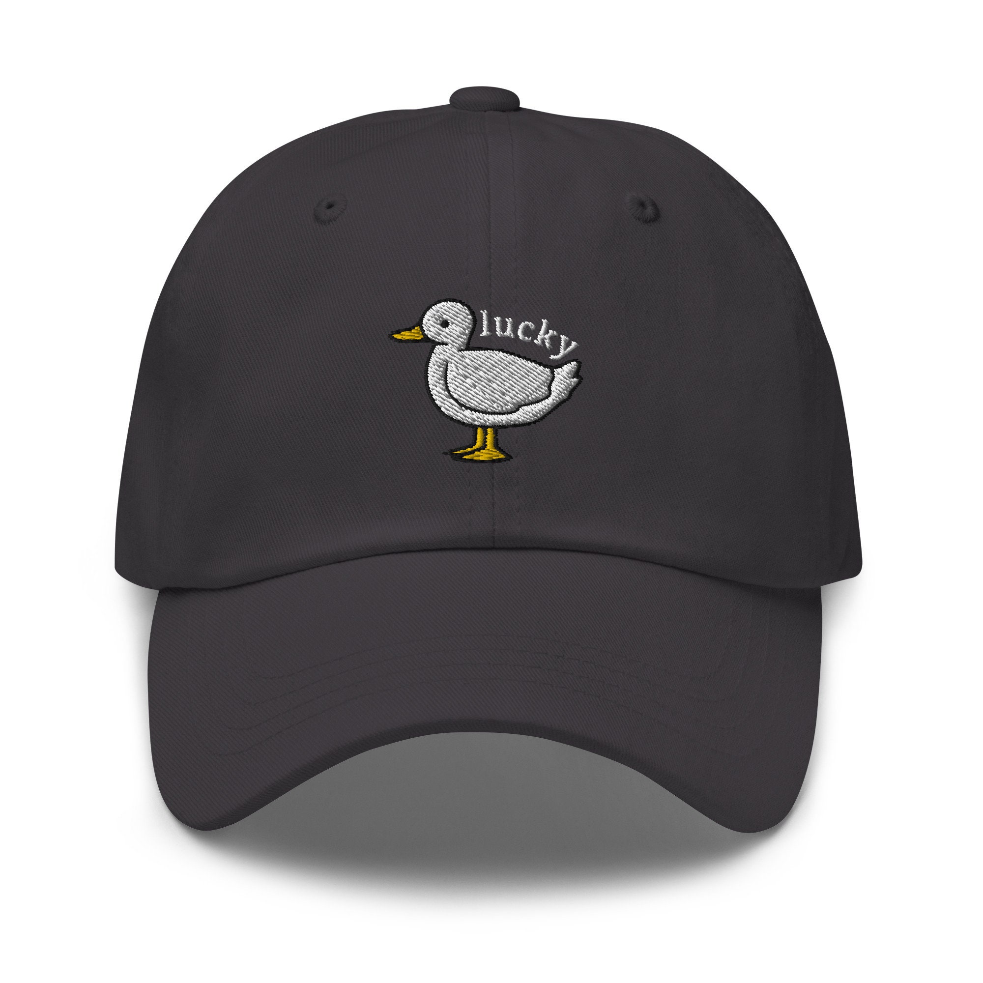 Lucky Duck Baseball Cap, Funny Duck 6 Panel Dad Hat, Fun Duck Lover ...