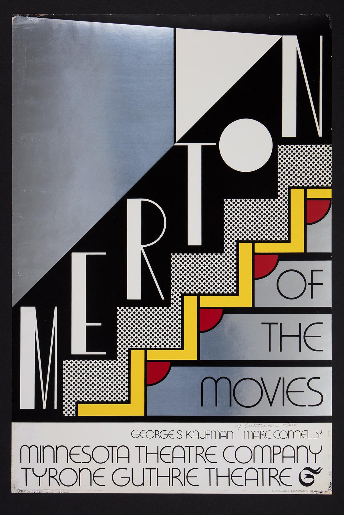 Roy Lichtenstein Original, Signed Poster: Merton of the Movies 1968 - Etsy
