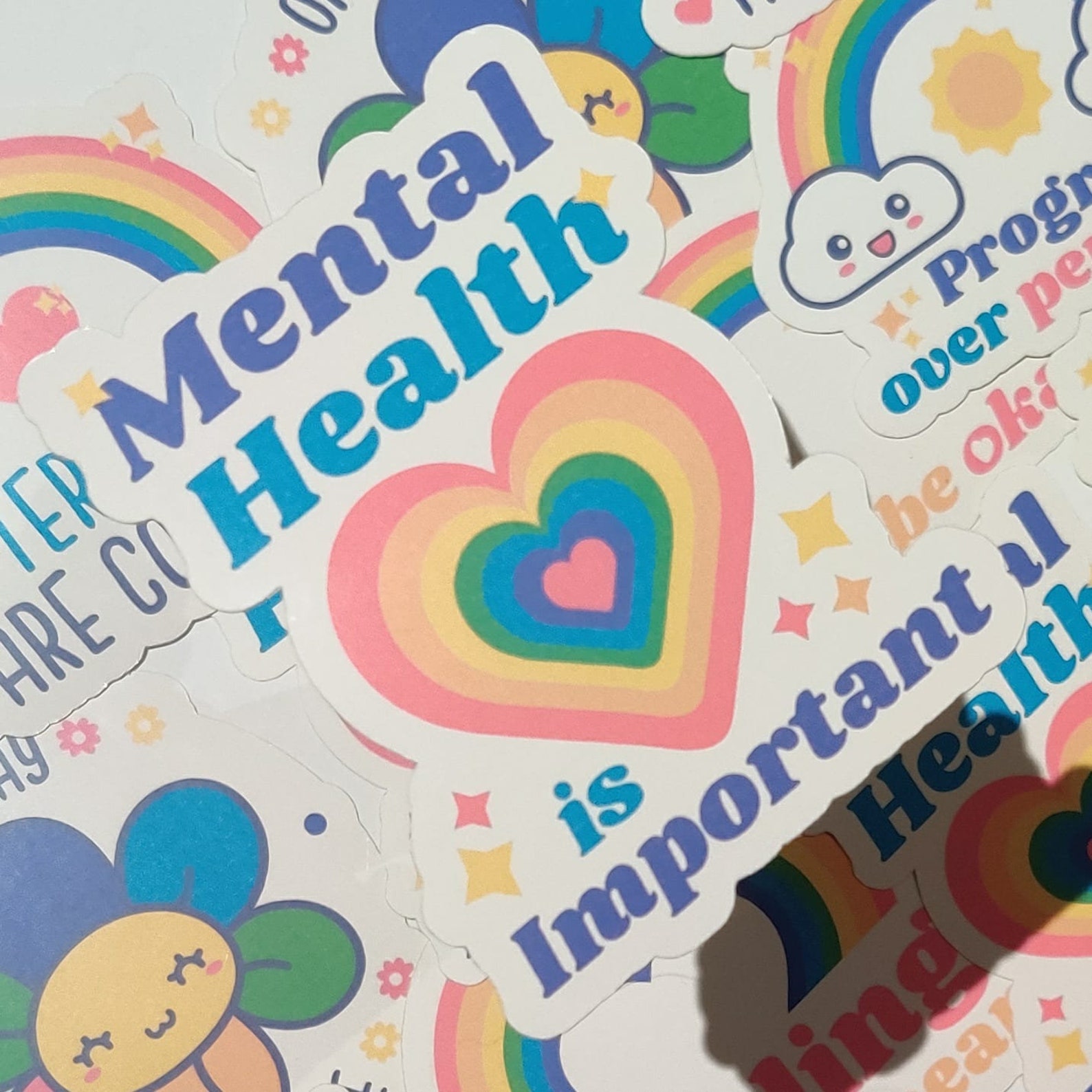 Kawaii Mental Heath Stickers Large Cute Kawaii Stickers - Etsy UK