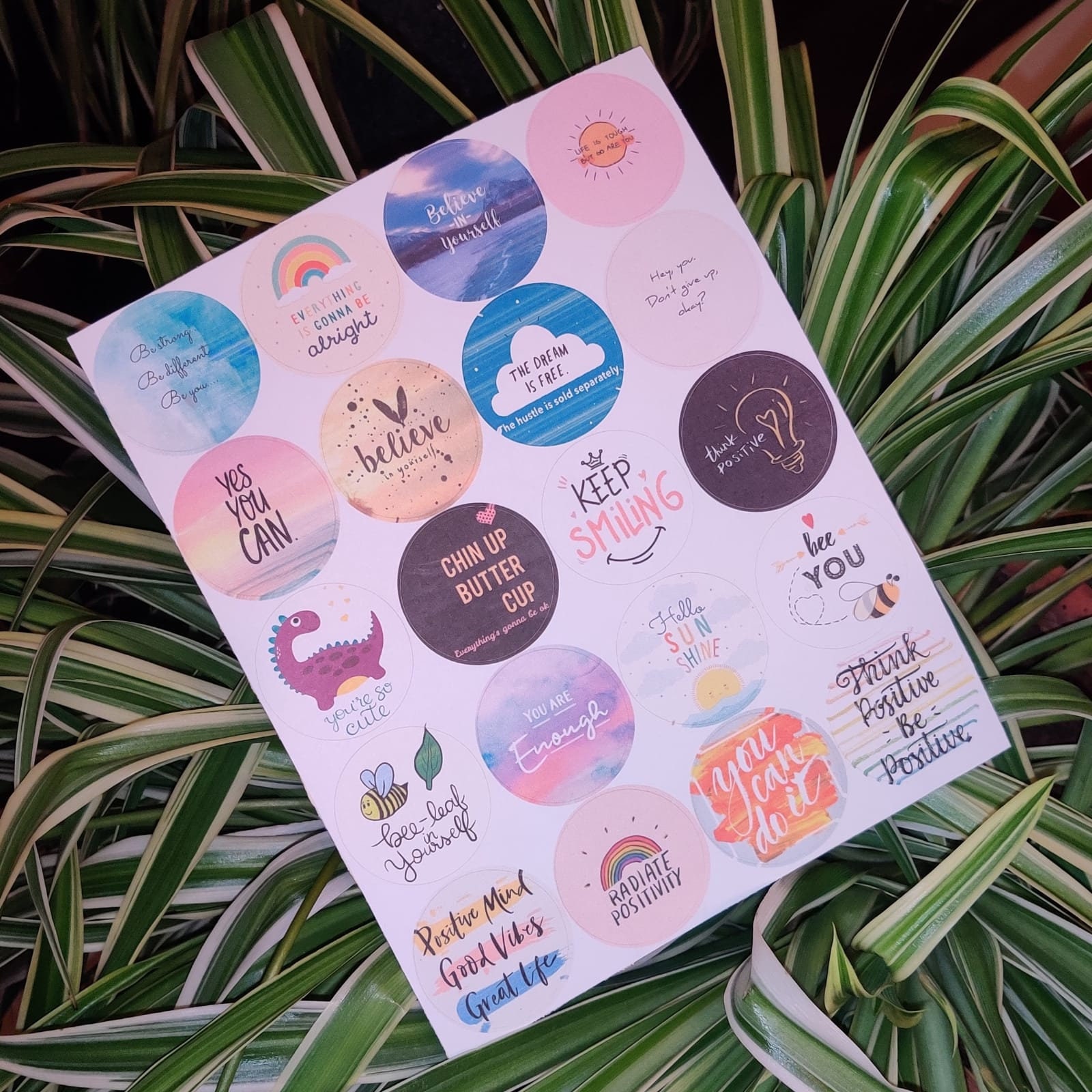 Paper & Party Supplies Decorative Stickers to Help You to Stay Positive ...