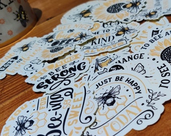 Bee Positive Sticker - Etsy