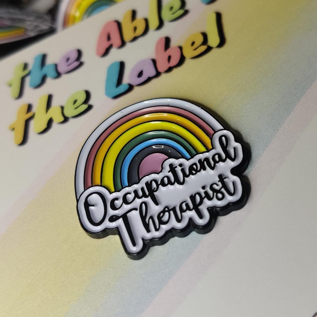 Cute Rainbow OT Enamel Pin Badge Occupational Therapy Pin - Etsy