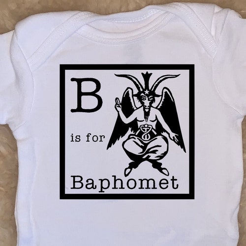B is for Baphomet Baby Onesies® Witchy Occult Satanic - Etsy