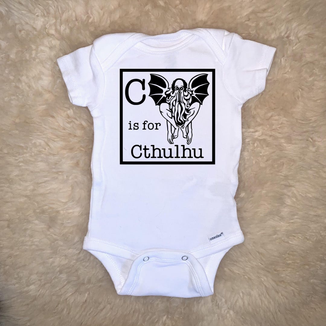 C is for Cthulhu Onesies®- Cryptid Funny Mythical Weird Spooky Baby ...