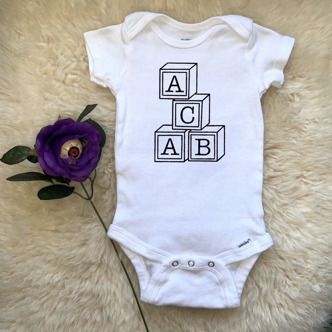 ACAB Baby Blocks Onesies® Rude Funny Alphabet Bodysuit, Unisex Infant ...